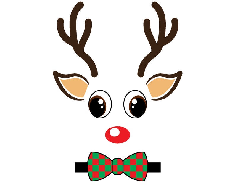 Reindeer Svg / Reindeer Face Svg / Cute Reindeer / Christmas - Etsy