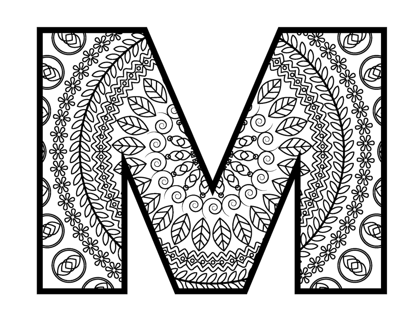 Mandala Alphabet Svg / Mandala Letters Svg Cut Files / Mandalas Svg ...