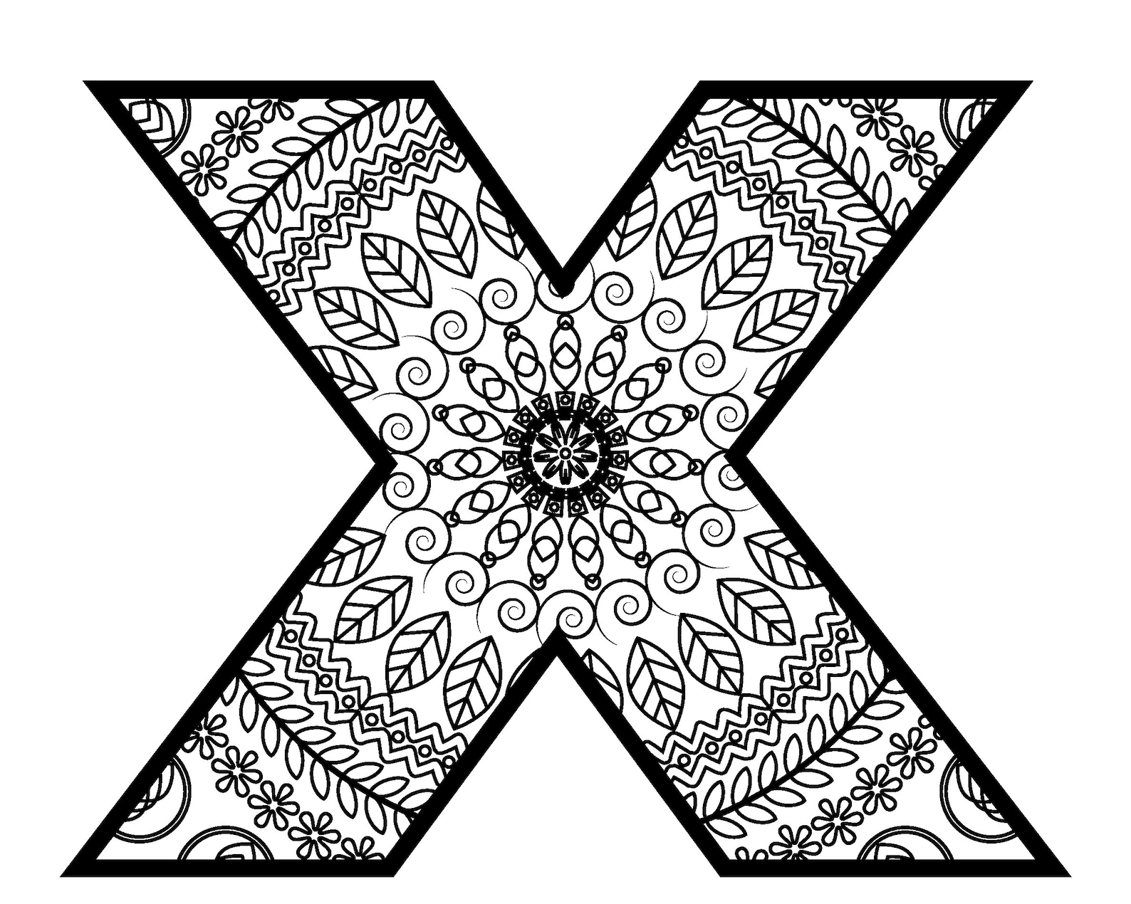 Mandala Alphabet Svg / Mandala Letters Svg Cut Files / Mandalas Svg ...