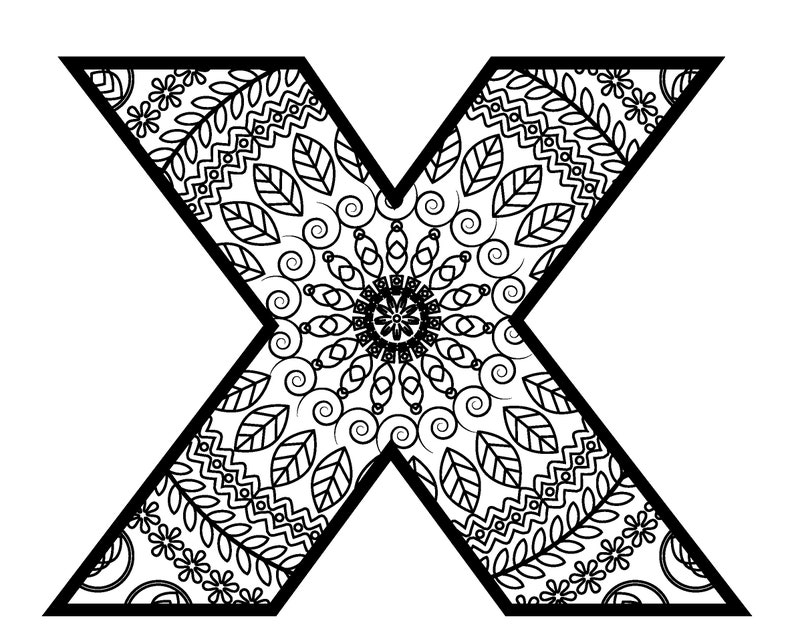 Mandala Alphabet Svg / Mandala Letters Svg Cut Files / Mandalas Svg ...