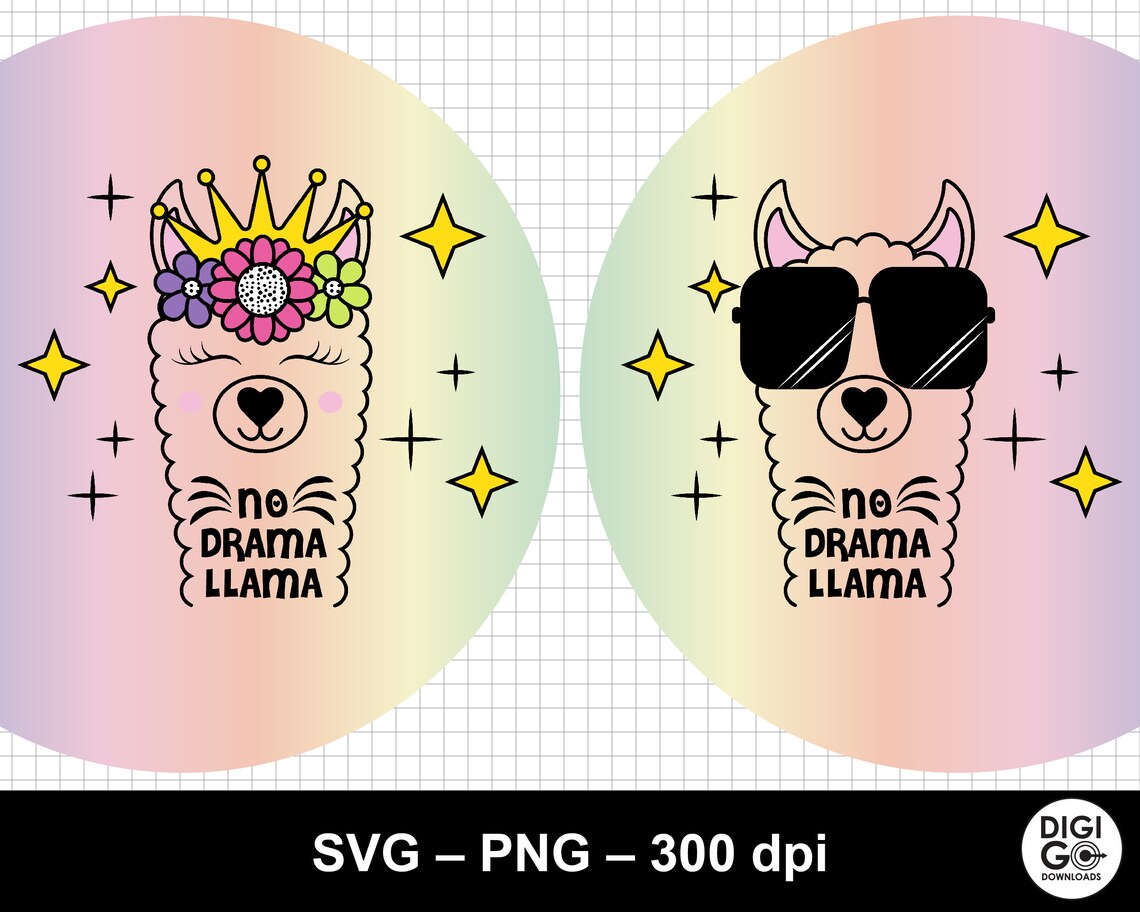 Llama Svg / No Drama Llama Svg / Llama Sunglasses / Funny Llama ...