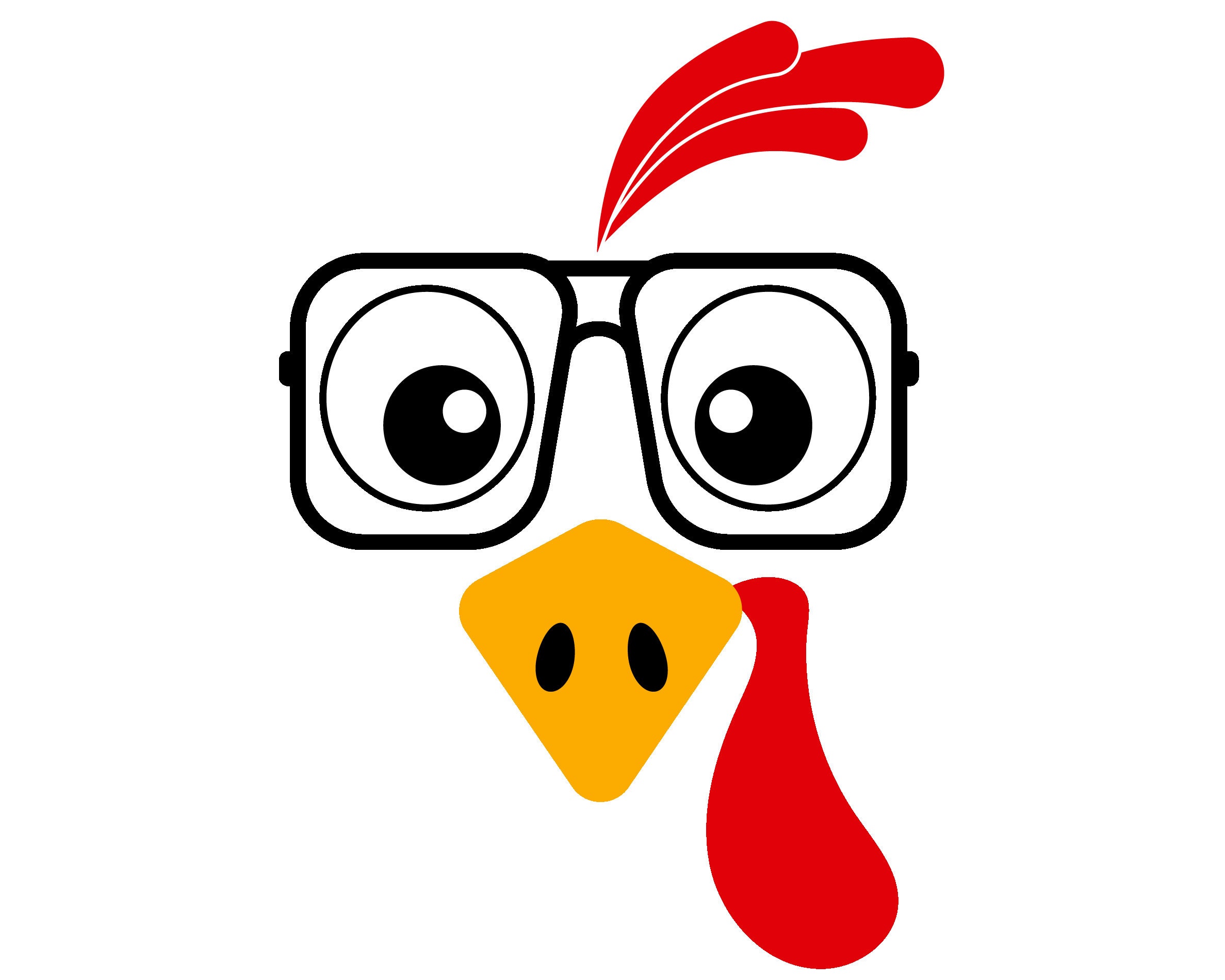 Turkey Face Svg / Thanksgiving Svg / Gobble Svg / Funny Kids - Etsy