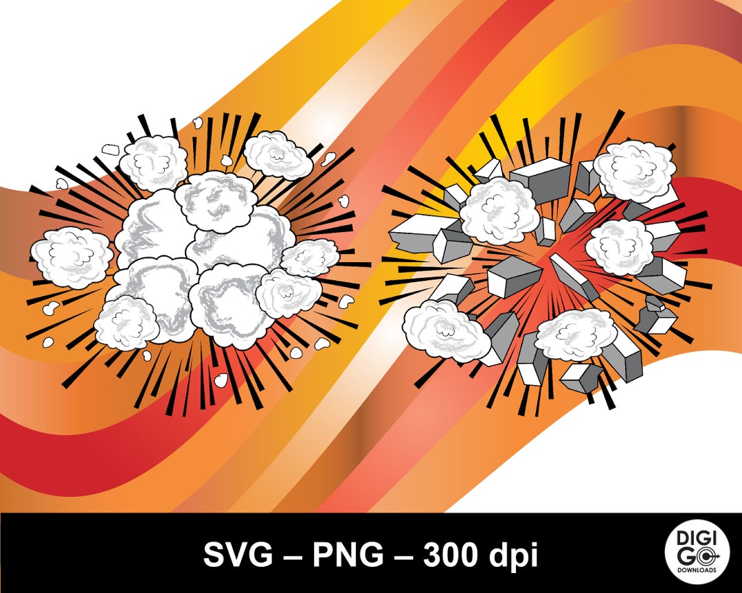 Explosion Svg / Smoke Bomb Svg / Exploding Blast Smoke Svg / Comic Book ...