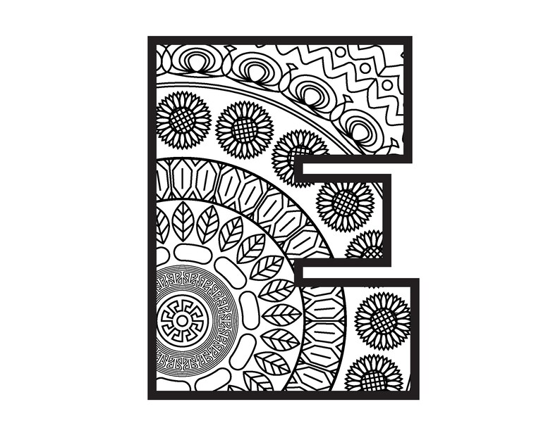 Mandala Alphabet Svg / Mandala Letters Svg Cut Files / Mandalas Svg ...