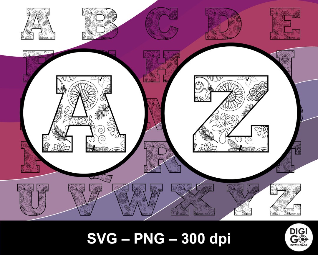 Mandala Alphabet Svg / Mandala Letters Svg Cut Files / Mandalas Svg ...