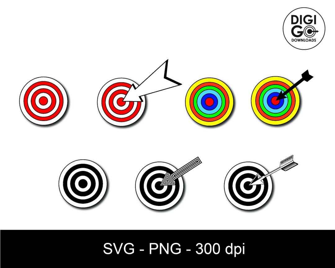 Bullseye Target Svg / Target Digital Vector / Printable Bullseye Files ...