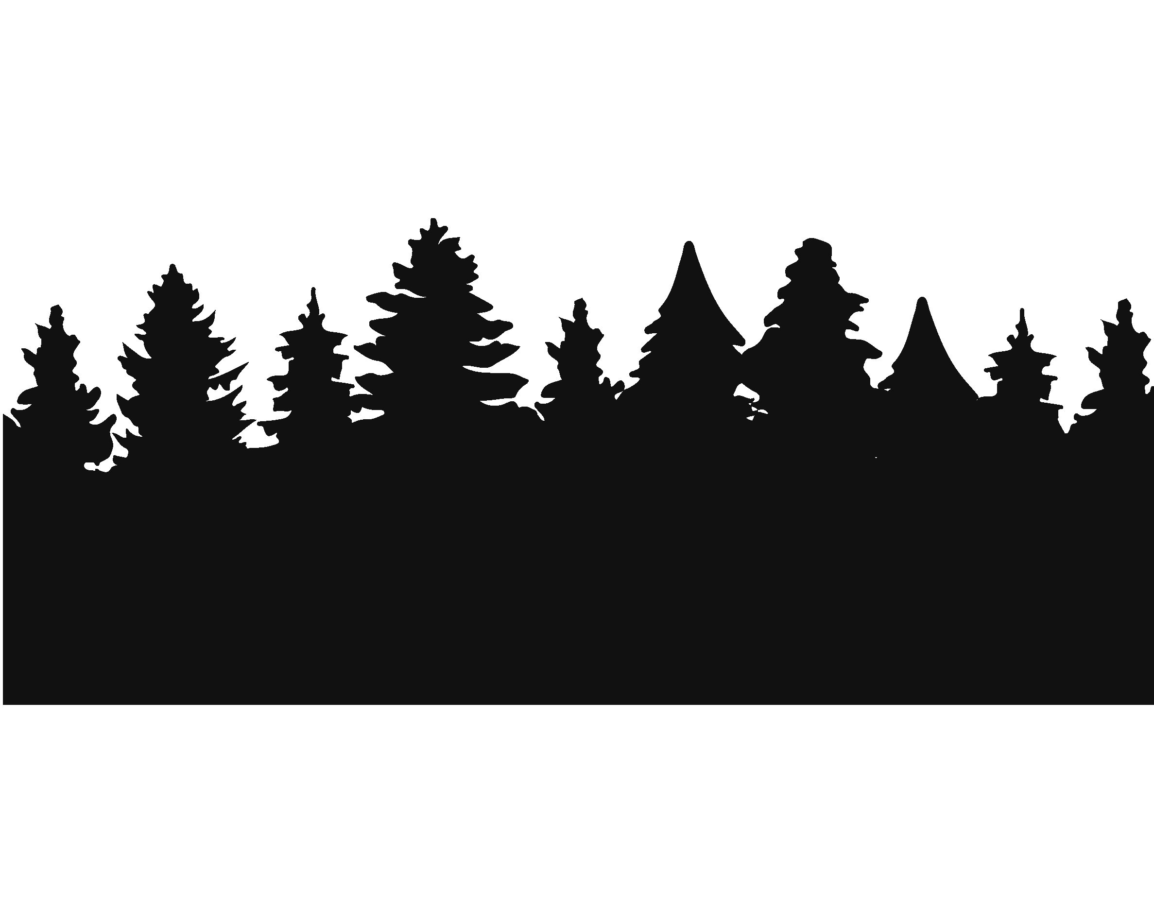 Treeline Silhouette Svg / Forest Trees Svg / Pine Tree Silhouette ...