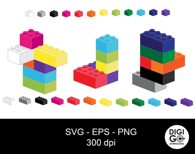 Building Blocks SVG, Plastic Bricks Svg, Building Blocks Monogram Svg ...