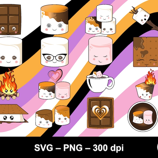 Smore Face Svg - Etsy