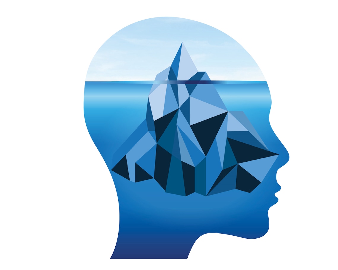 Clipart vectorial iceberg / cerebro iceberg png / mentalidad de iceberg ...