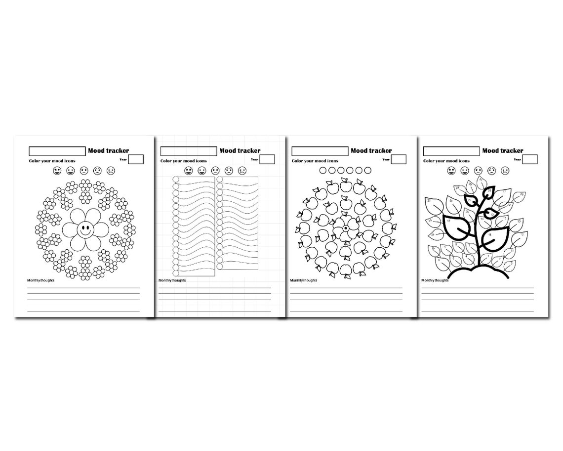 Mood Tracker Printable / Mood Tracker Bundle / Journal Printables ...