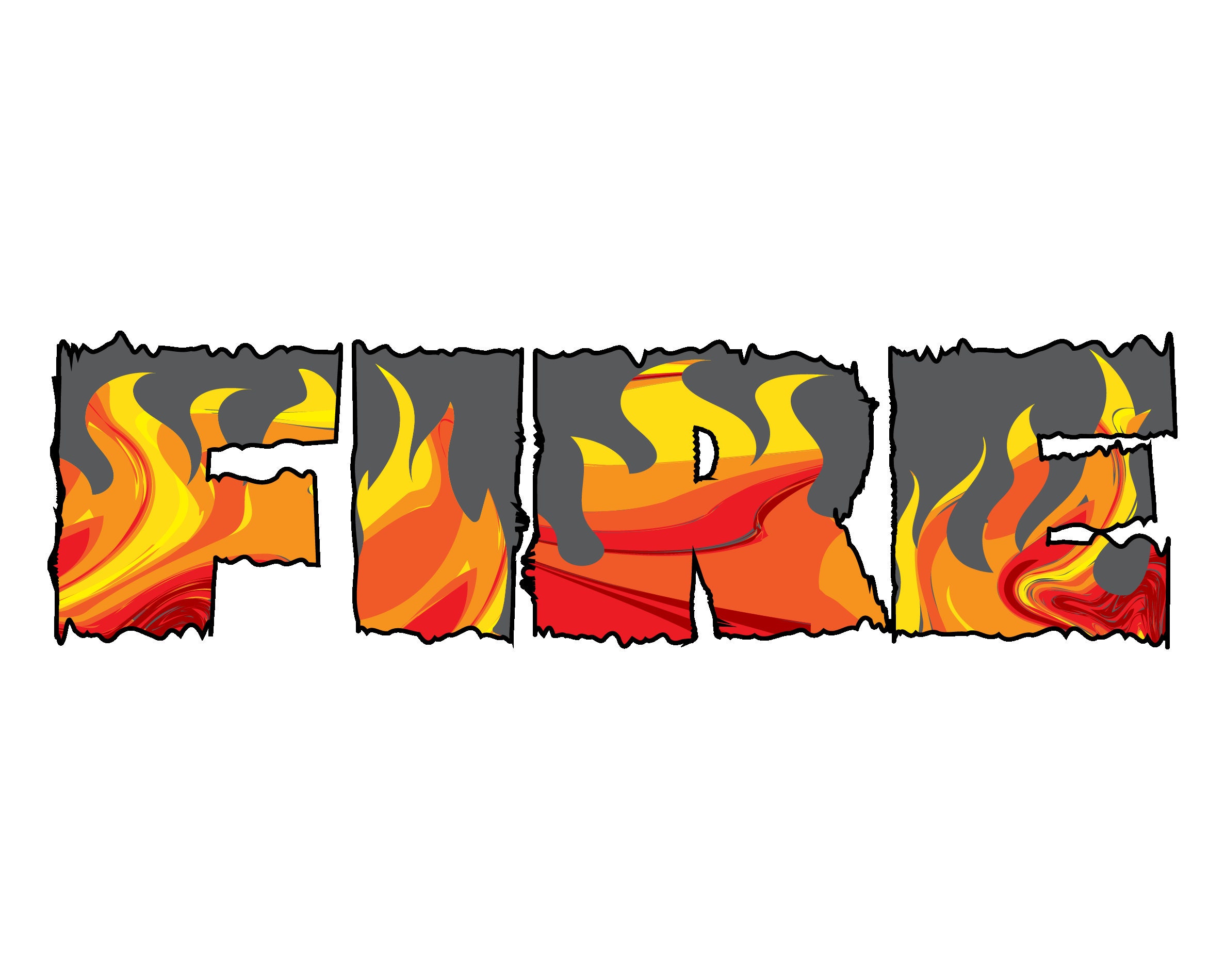Fire Svg / Fire Design / Fire Word Svg / Fire Flames Svg / Fire Tshirt ...