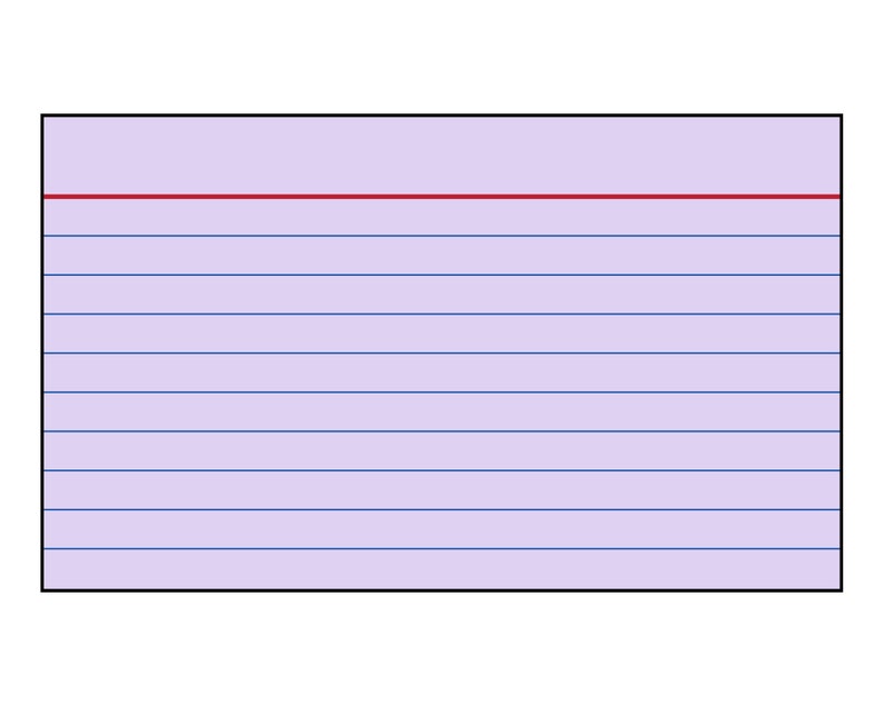 Colored Index Card Clipart / Index Card Image / Index Card Png ...