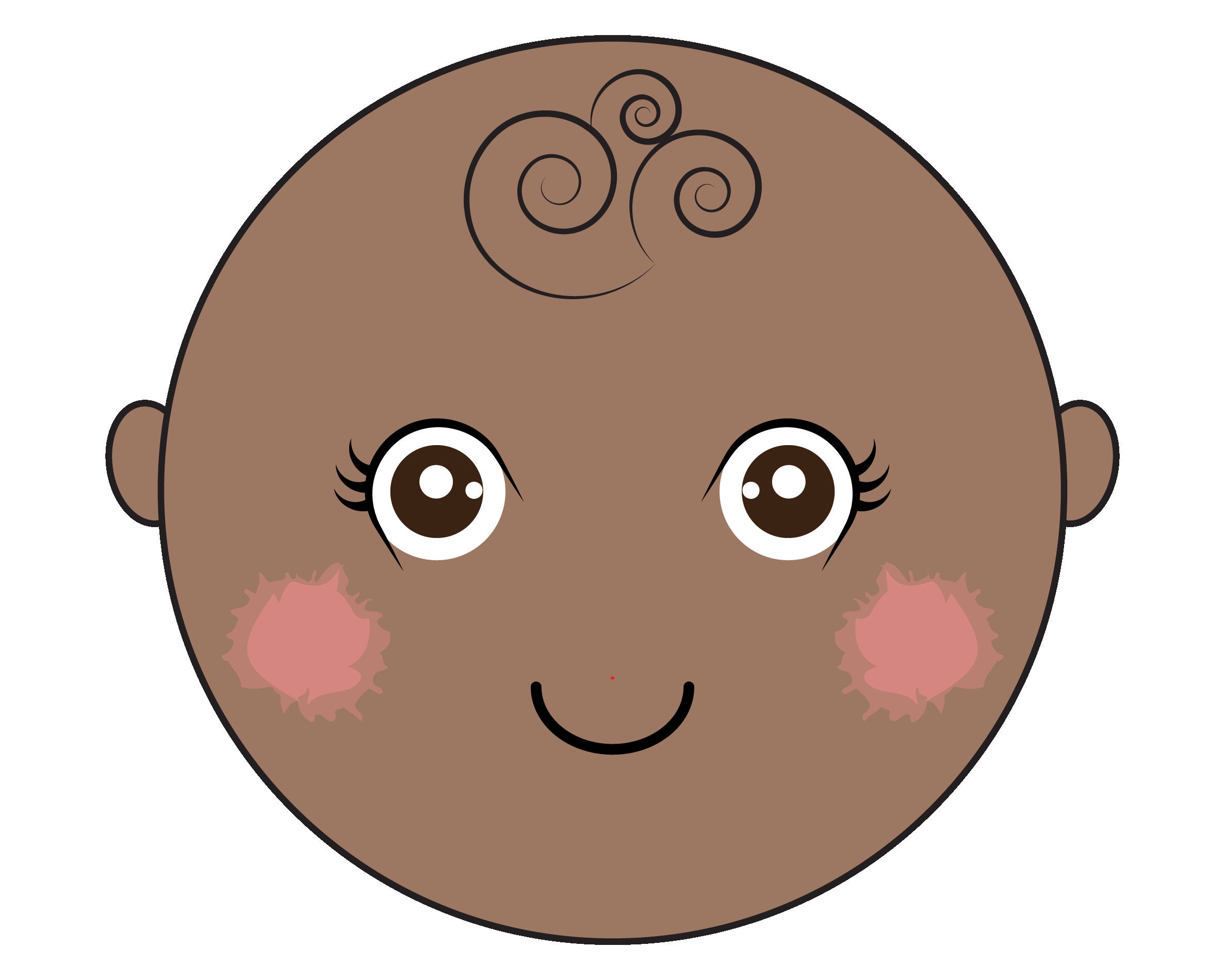 Baby Face Svg / Newborn Clipart / New Baby Face Svg / Cute Baby Face ...