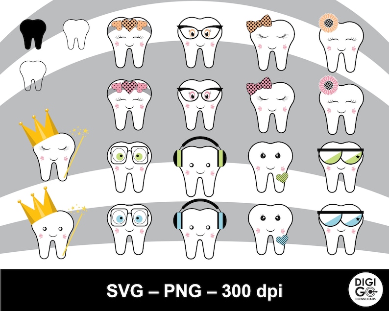 Tooth Svg, Tooth Fairy Svg, Tooth Bundle, Dental Svg, Cute Teeth Svg ...