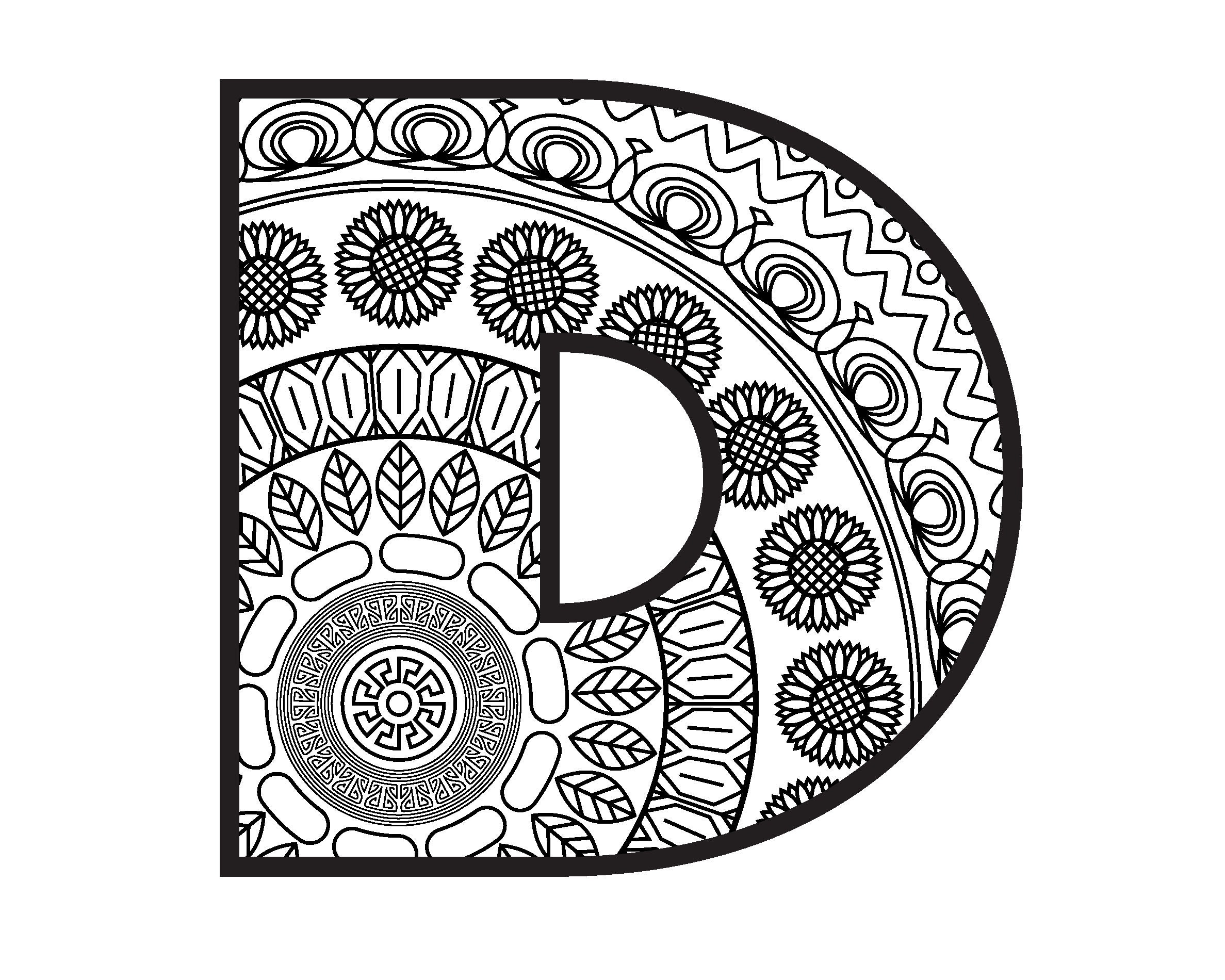 Mandala Alphabet Svg / Mandala Letters Svg Cut Files / Mandalas Svg ...