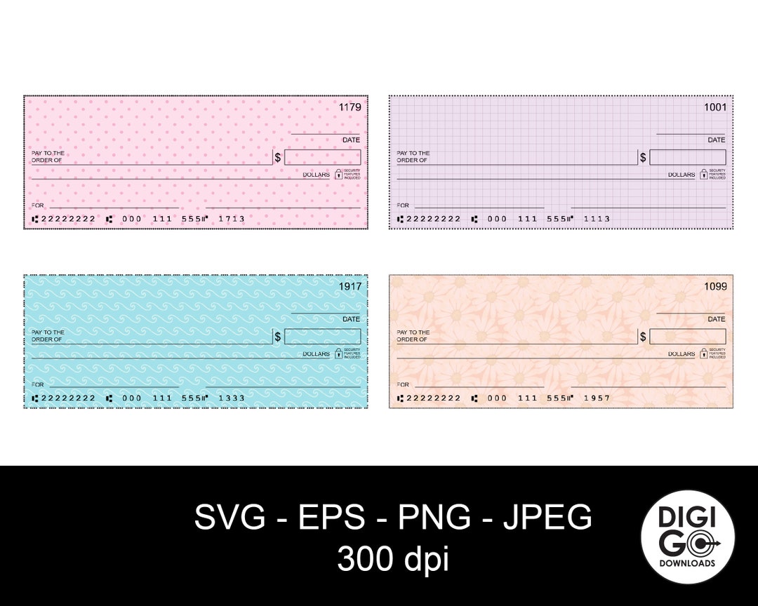Check Template Svg / Blank Check Svg / Check Account Svg / Bank Account ...