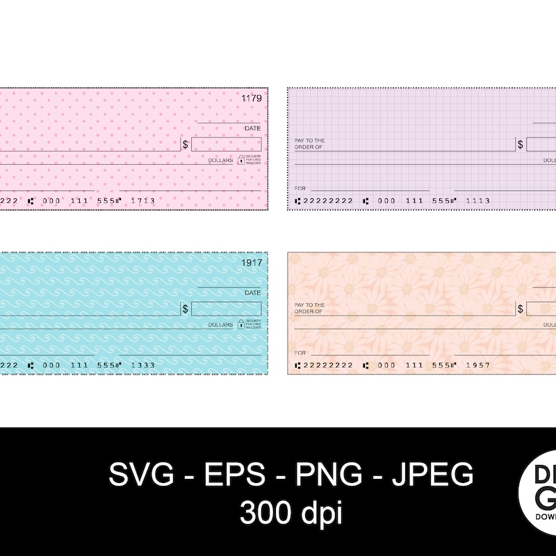 Blank Check Svg - Etsy