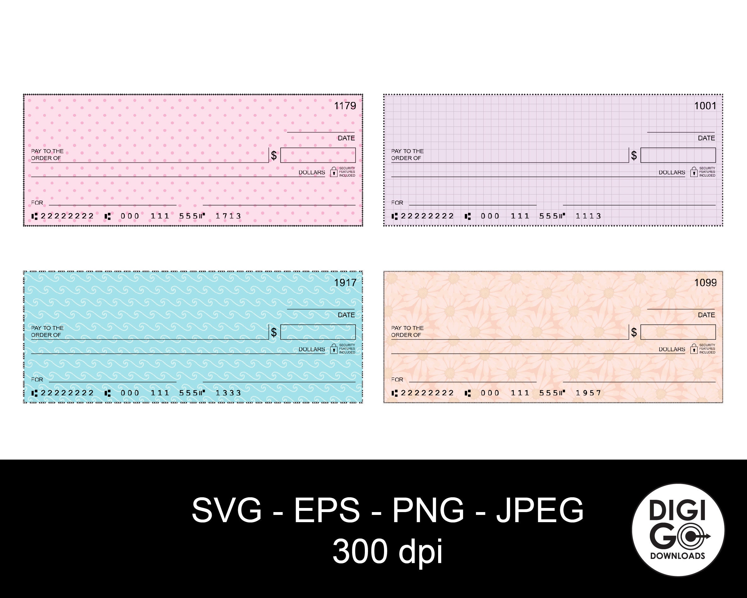 Check Template Svg / Blank Check Svg / Check Account Svg / Bank Account ...
