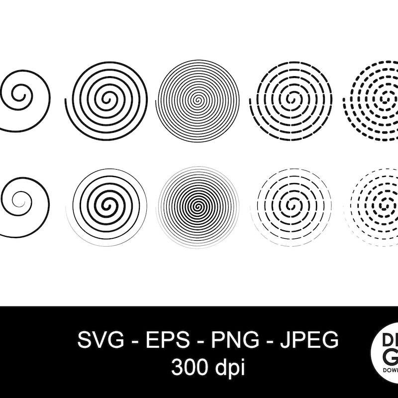 Spiral Stencil Svg - Etsy
