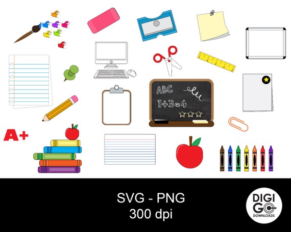 School Clipart Set / School Supplies Svg / Pencils / Back to - Etsy