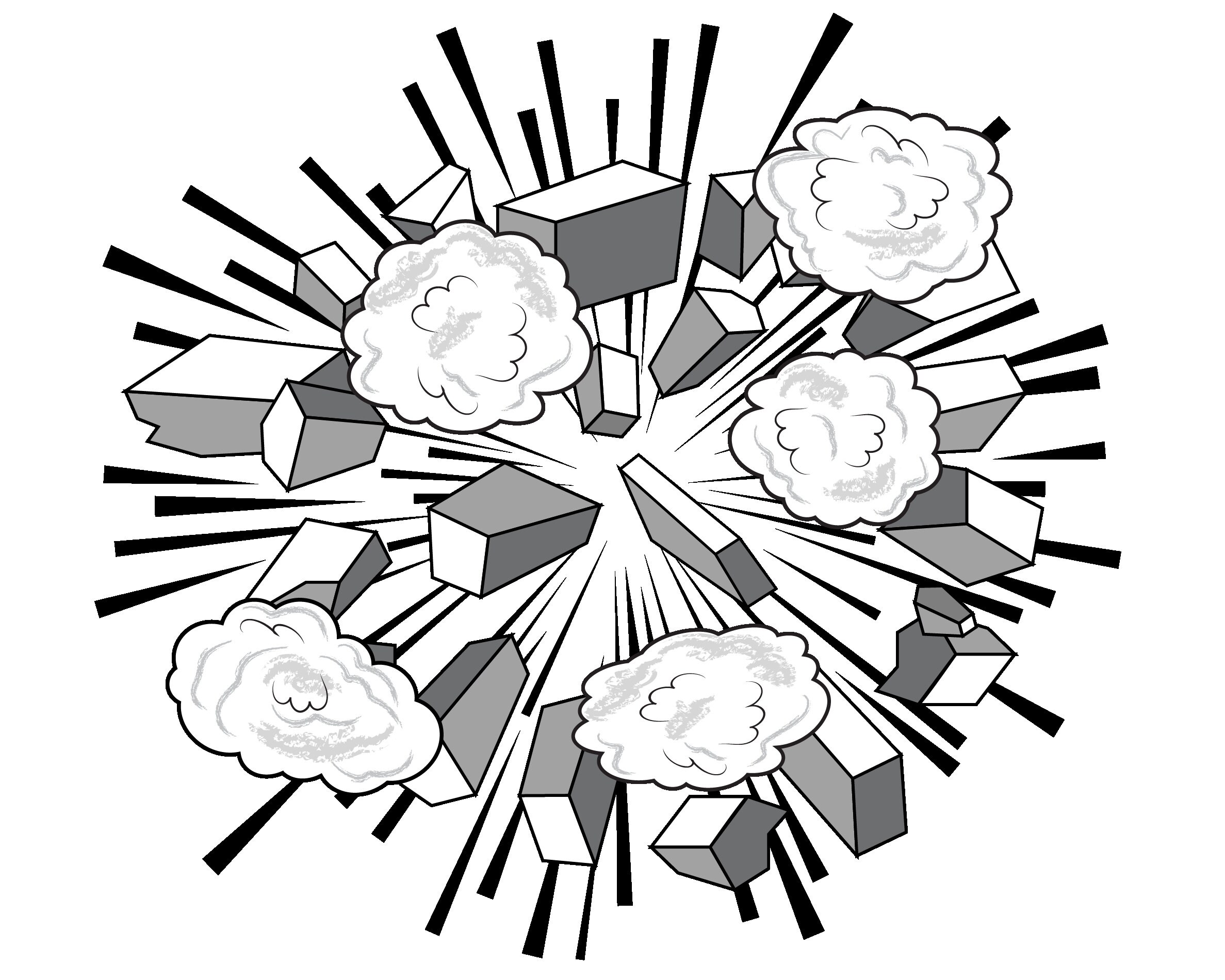 Explosion Svg / Smoke Bomb Svg / Exploding Blast Smoke Svg / Comic Book ...