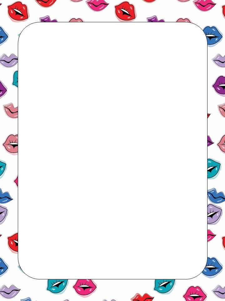 Printable Stationary / Digital Stationary / Printable Lips Stationary ...