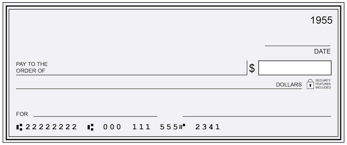 Editable Check Template / Blank Check Template / Editable - Etsy