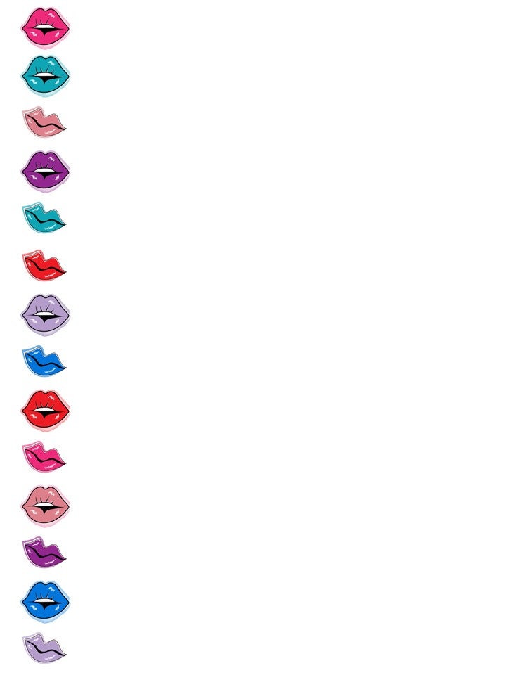 Printable Stationary / Digital Stationary / Printable Lips Stationary ...