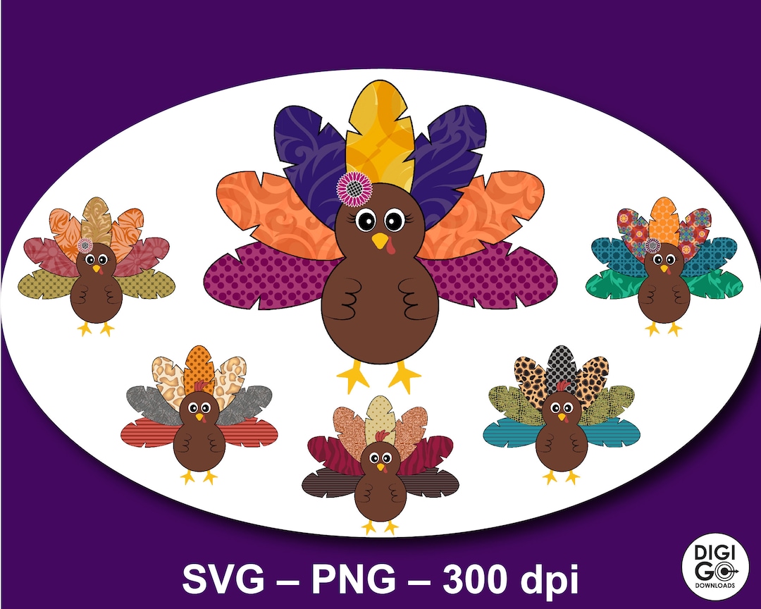 Cute Turkeys Svg / Thanksgiving Turkey Svg / Baby Turkey Svg / Turkey ...