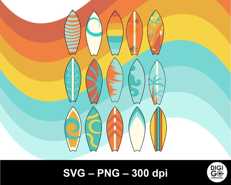 Surfboard Svg / Surfboard Bundle / Surfing Svg / Summer / Surfboard Cut ...