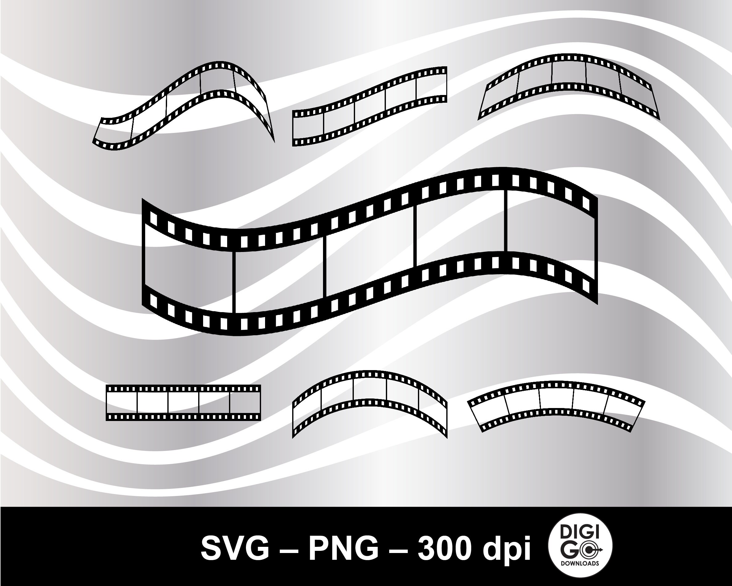 Film Strip Svg / Film Svg / Movie Clipart / Hollywood Clipart Svg ...