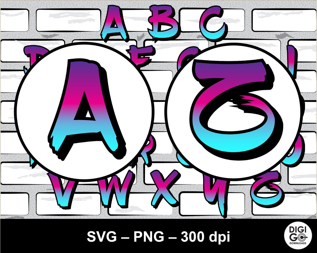 Graffiti Letters Svg / Graffiti Alphabet / Graffiti Svg / Graffiti ...