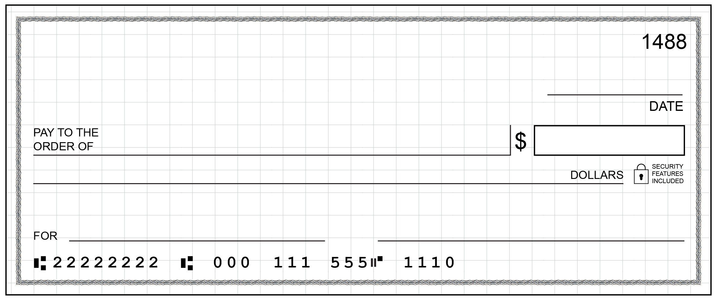 Modèle de chèque svg / chèque vierge svg / compte chèque svg / - Etsy ...
