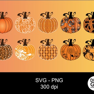 Pumpkin Svg / Pumpkin Bundle Svg / Fall Pumpkin Svg / Pumpkin Clipart ...