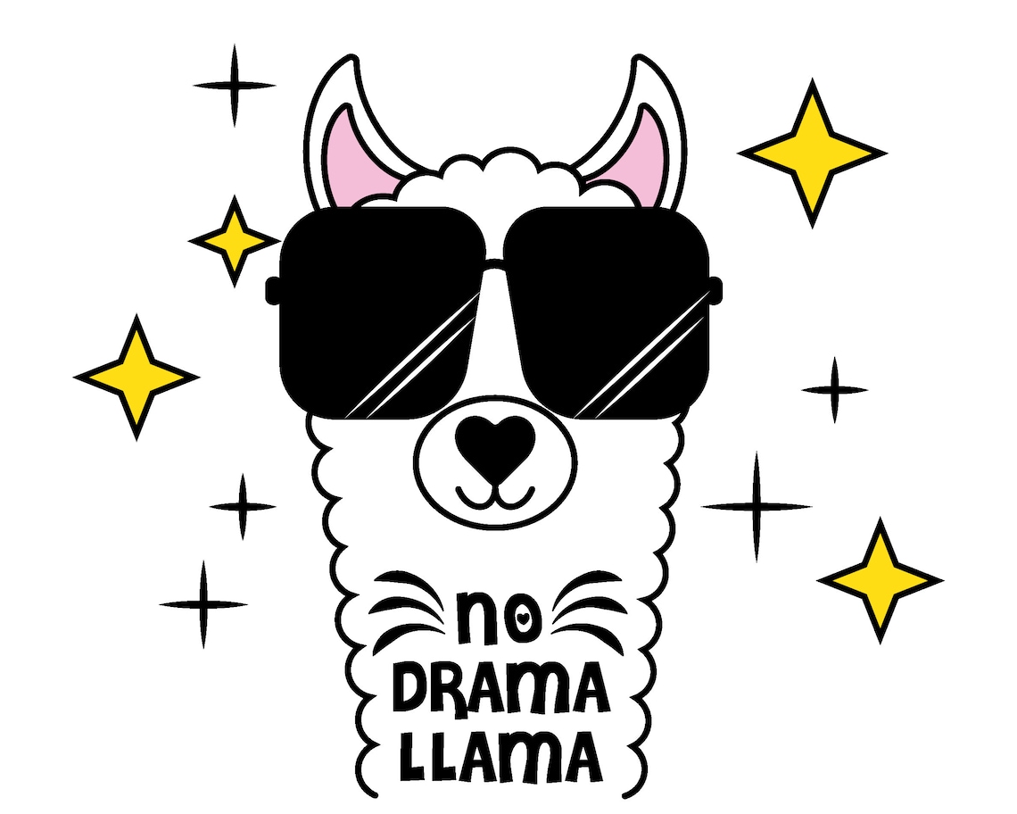 Llama Svg / No Drama Llama Svg / Llama Sunglasses / Funny Llama ...