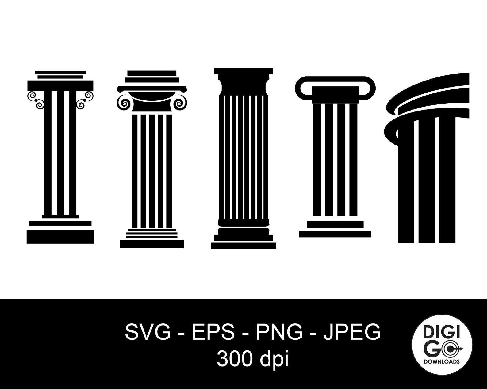 Column Svg / Architectural Columns Svg / Pillars Svg / Greek Columns ...