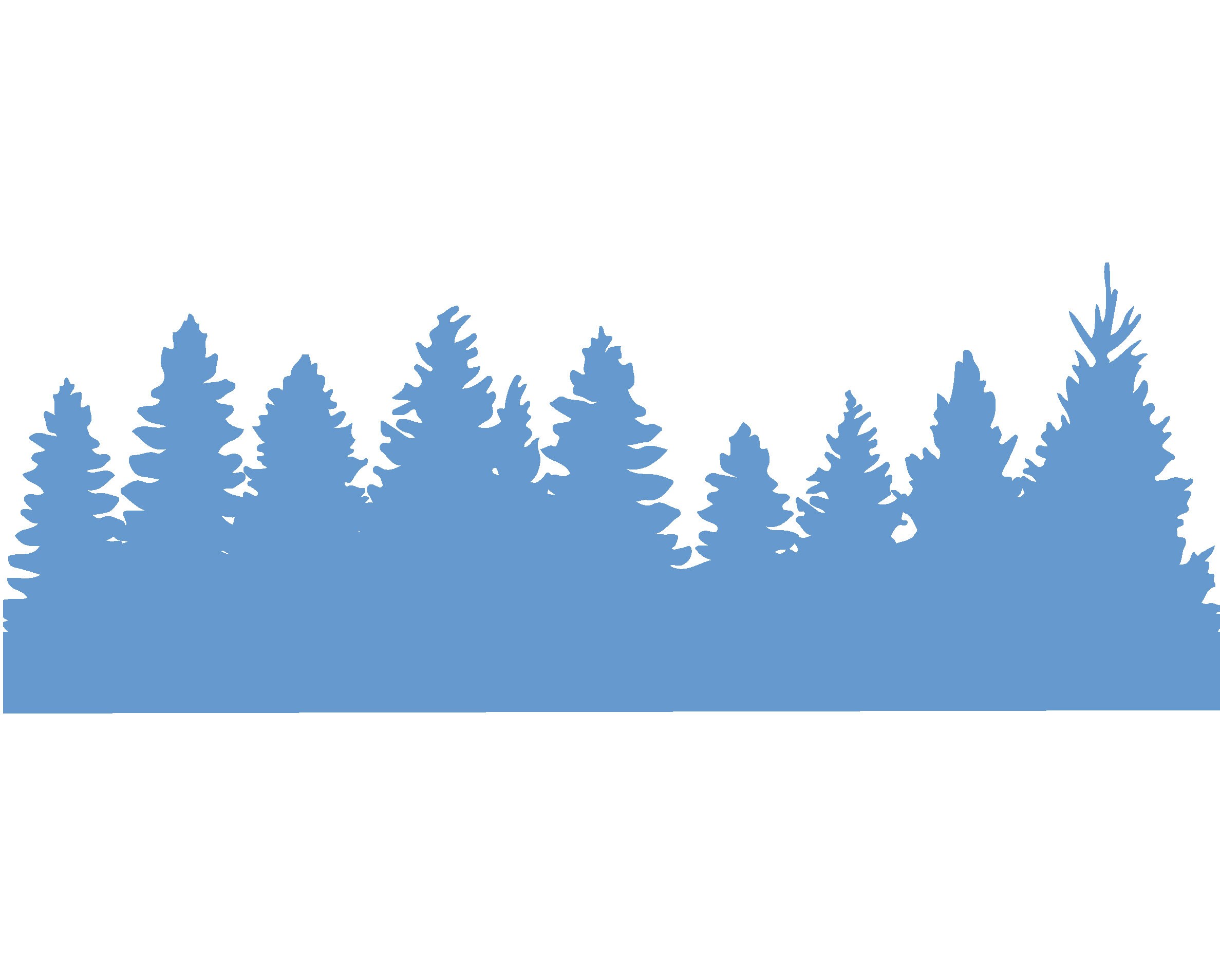 Treeline Silhouette Svg / Forest Trees Svg / Pine Tree Silhouette ...