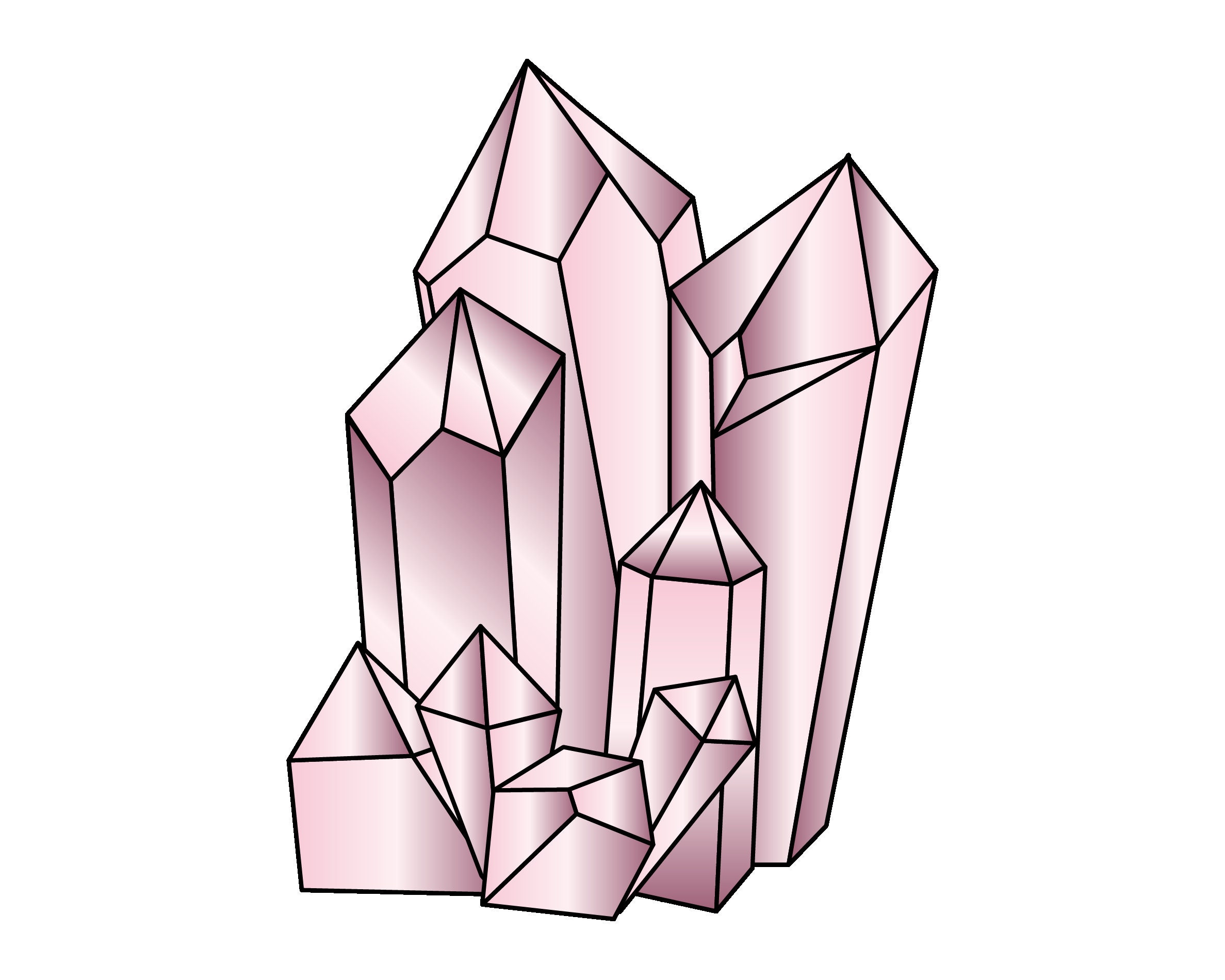 Crystal Cluster Svg / Crystal Svg / Crystal Clipart / Gemstone Svg ...
