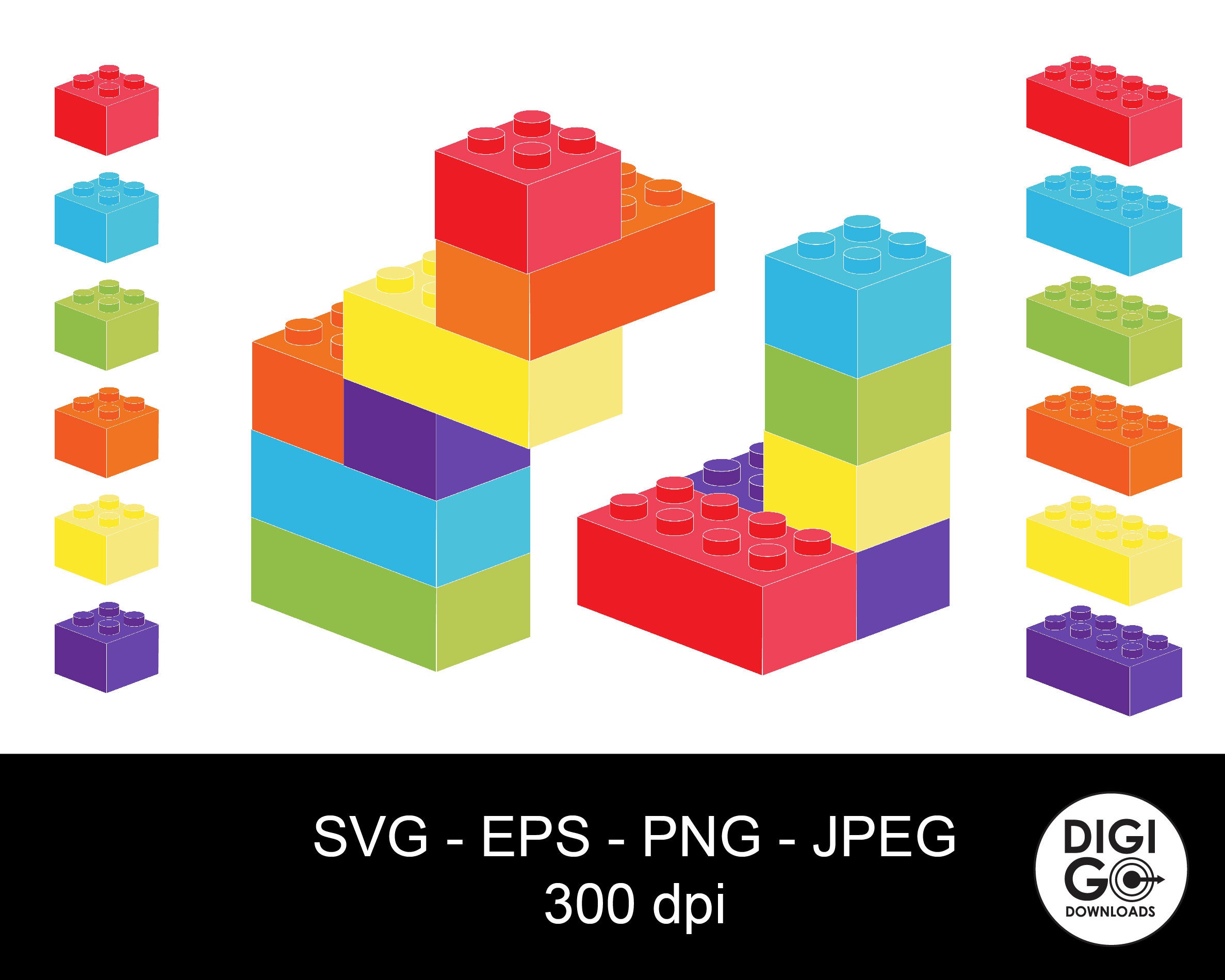 Building Blocks Svg / Building Blocks Clipart / Toy Brick / Bricks Svg ...