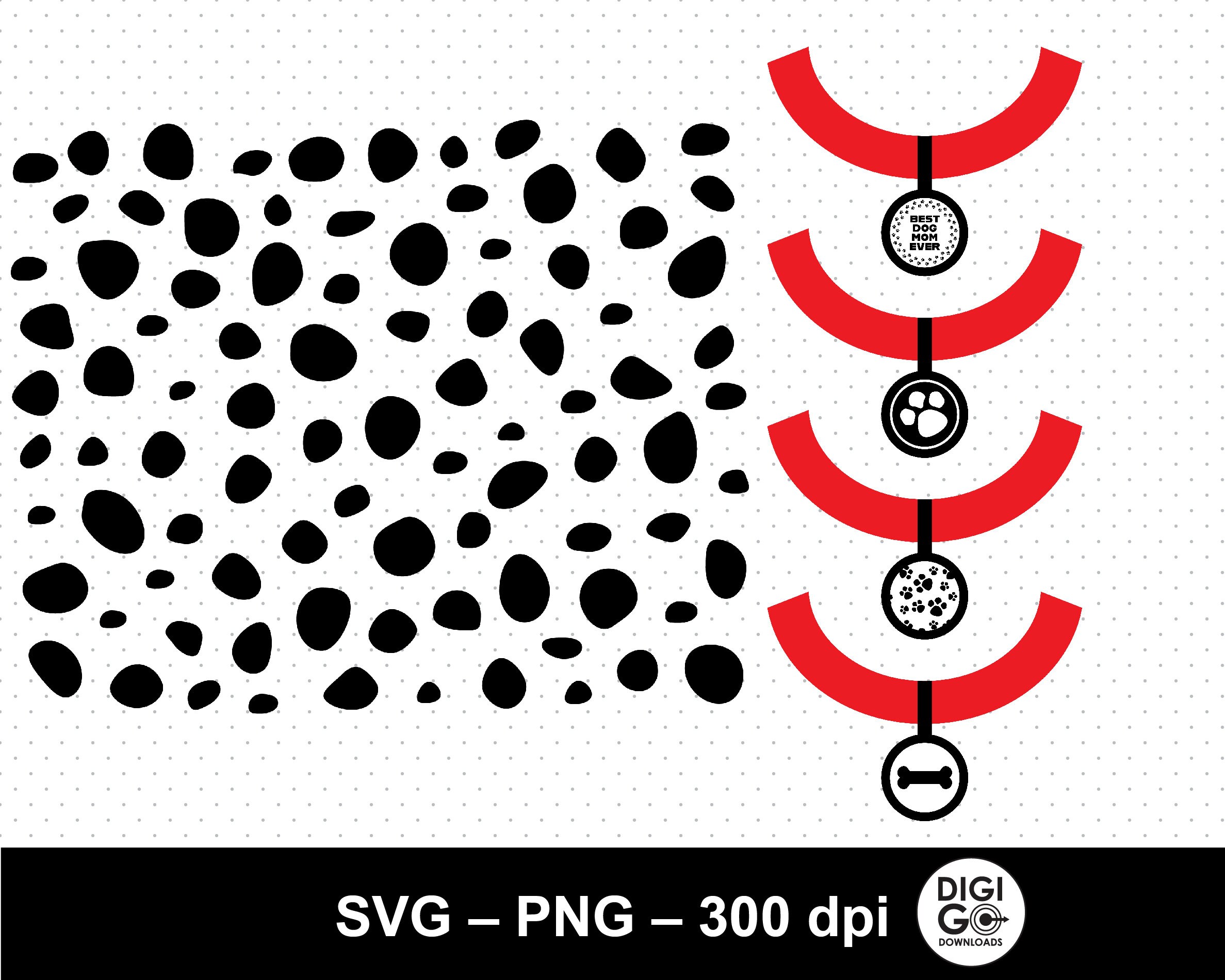 Dalmation Spots Svg / Dalmation Svg / Dog Dalmation Svg / - Etsy