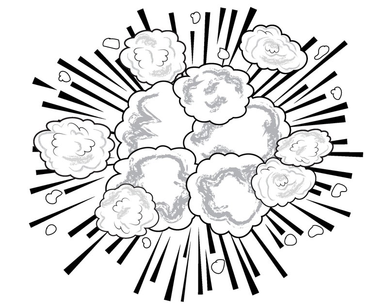 Explosion Svg / Smoke Bomb Svg / Exploding Blast Smoke Svg / Comic Book ...
