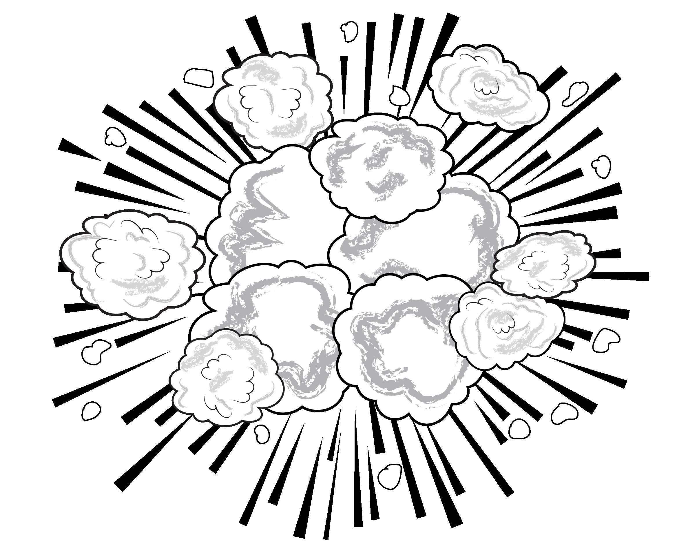 Explosion Svg / Smoke Bomb Svg / Exploding Blast Smoke Svg / Comic Book ...