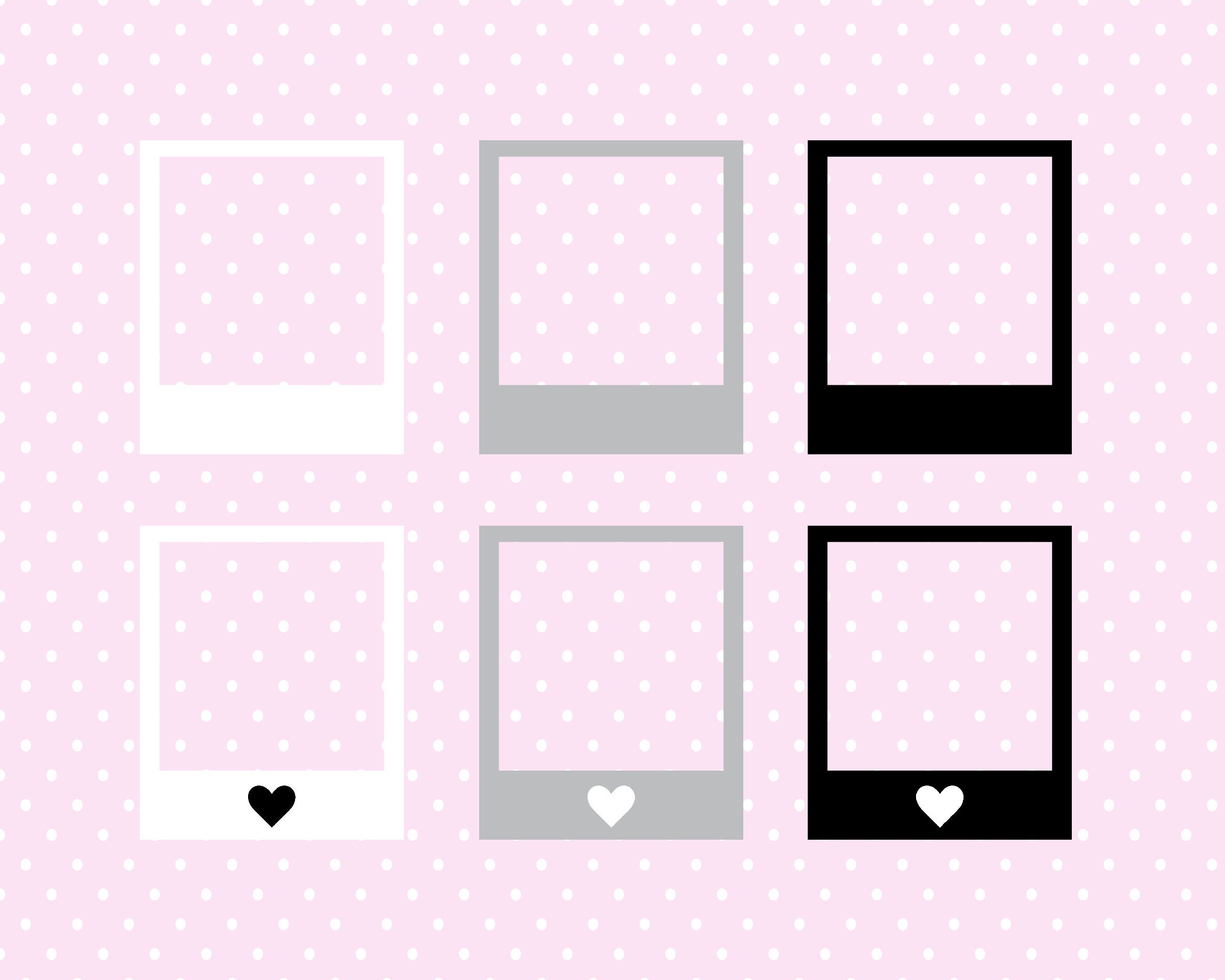 Photo Frame Svg / Instant Photo Svg / Photo Frame Png / Photo Template ...