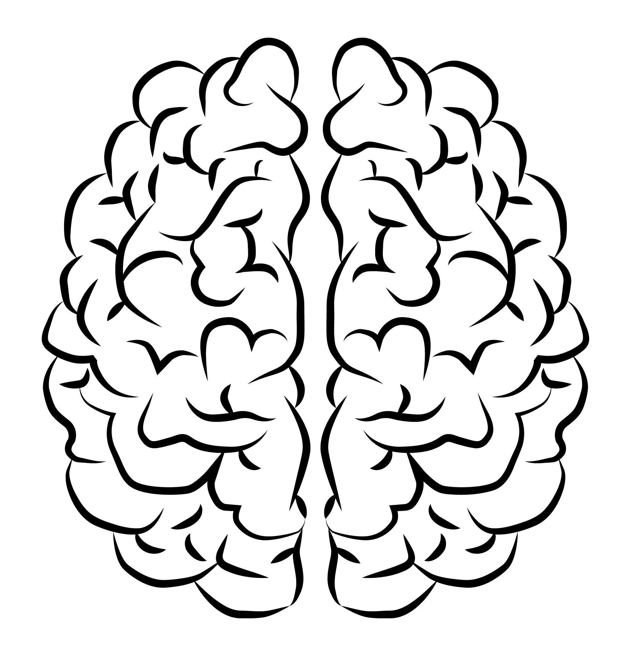 Brain Outline Clipart Letters