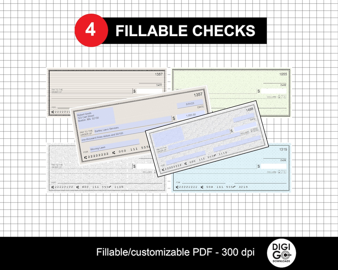 Editable Check Template / Blank Check Template / Manifestation Check ...