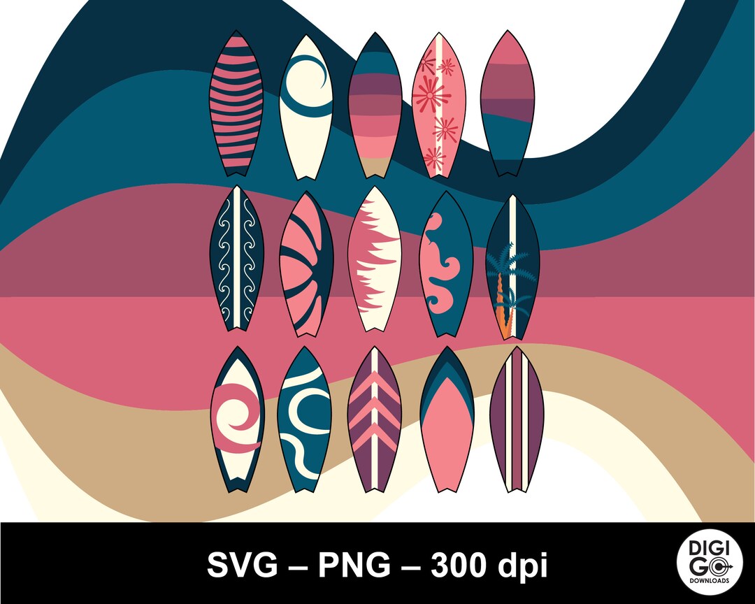 Surfboard Svg / Surfboard Bundle / Surfing Svg / Summer / Surfboard Cut ...