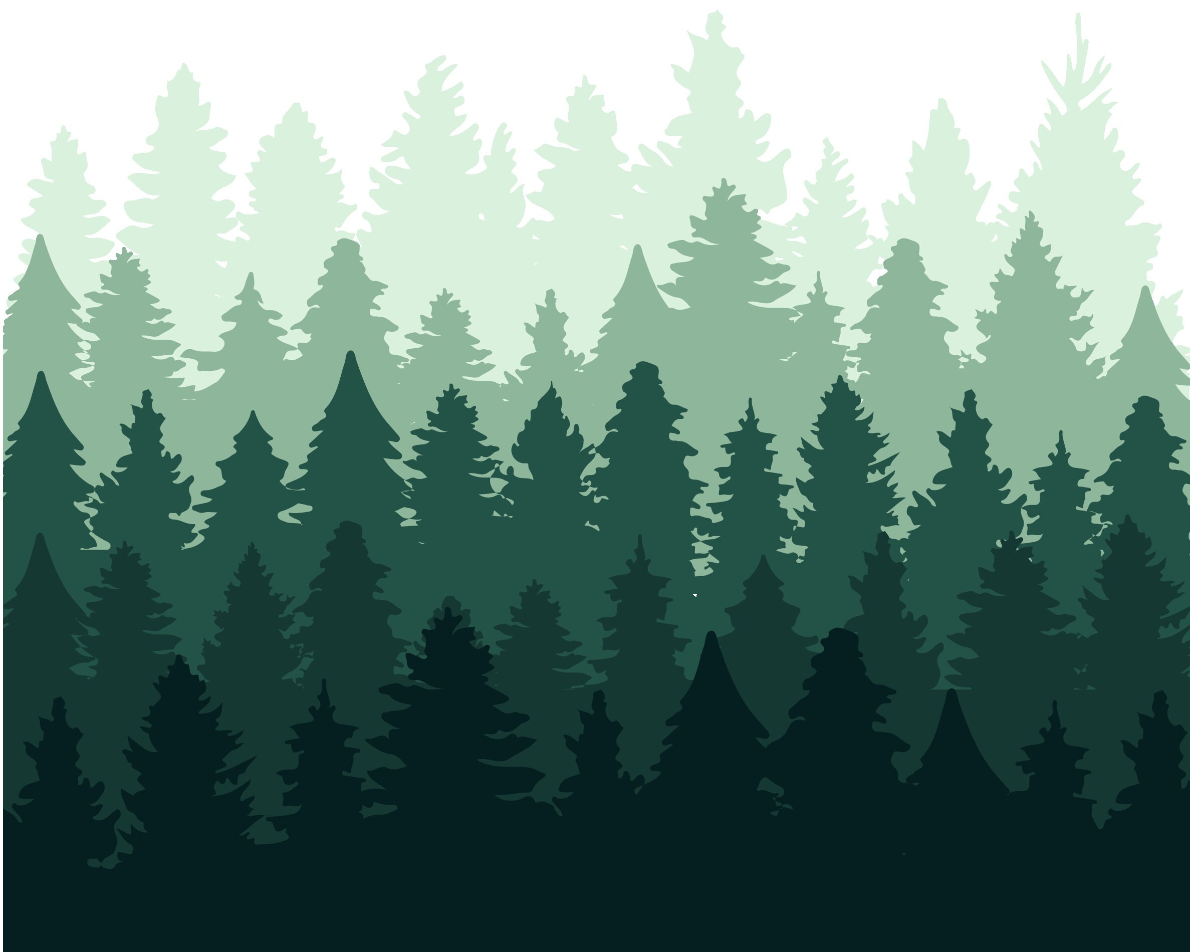 Treeline Silhouette Svg / Forest Trees Svg / Pine Tree Silhouette ...