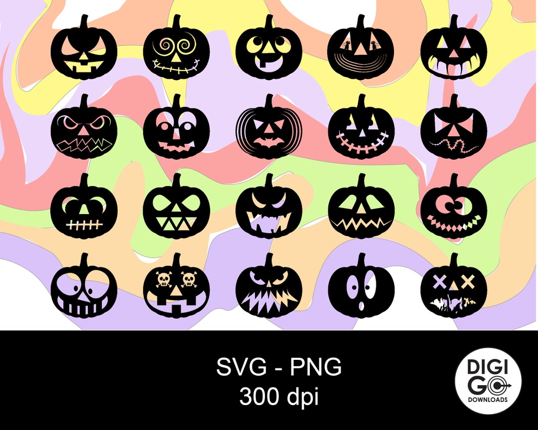 Pumpkin Svg / Pumpkin Bundle Svg / Pumpkin Faces Svg / - Etsy
