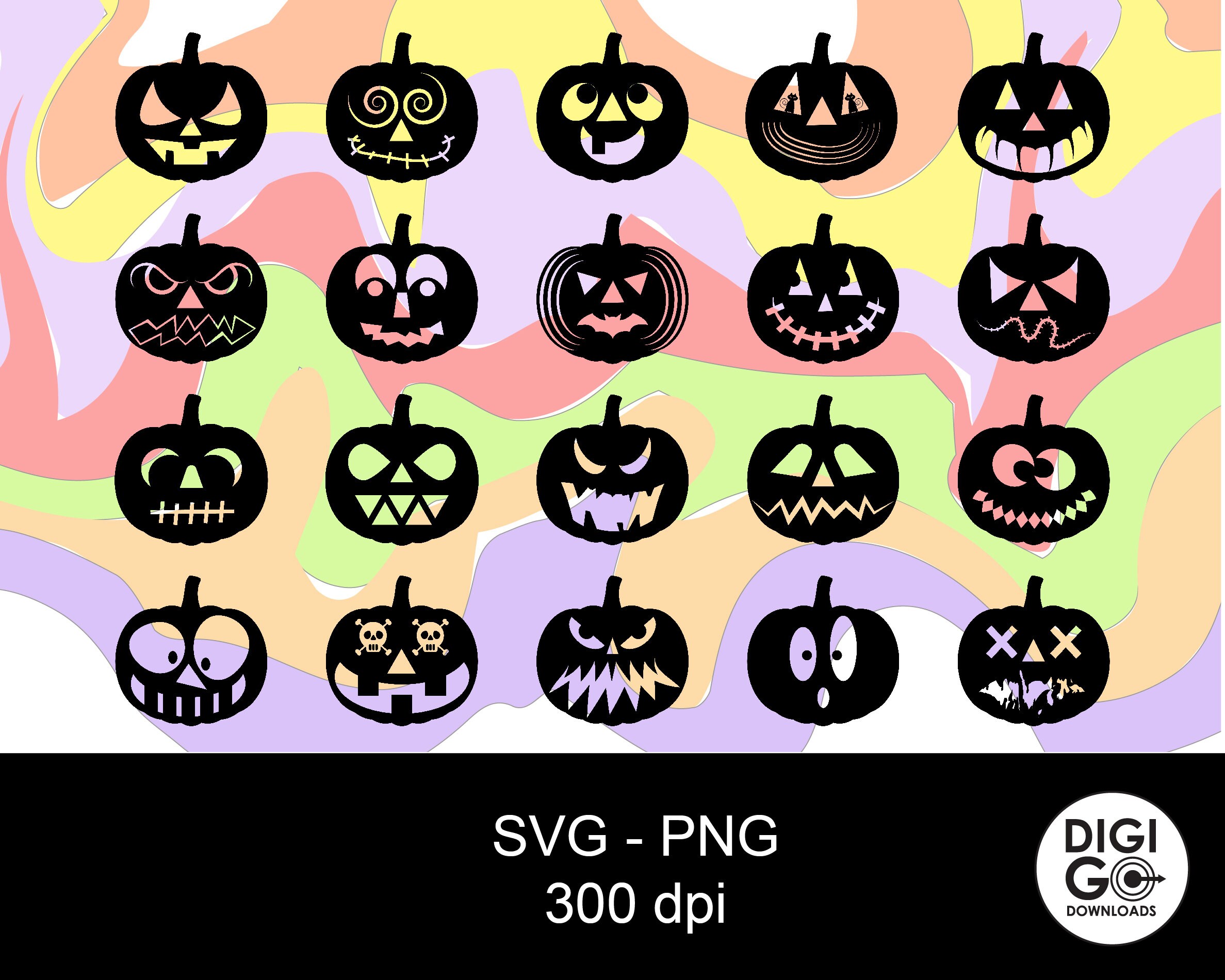 Pumpkin Svg / Pumpkin Bundle Svg / Pumpkin Faces Svg / - Etsy